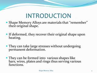 Shape Memory Alloys PPTX