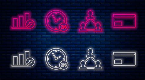 세트 줄 시계 24 시간 프로젝트 팀 베이스 그래프와 프리젠 테이션 재무 일정 차트 다이어그램 인포 그래픽 파이 그래프 및 봉투