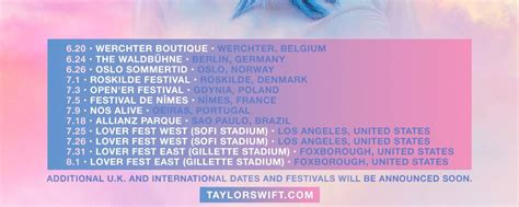 Taylor Swift Web Taylor Announces Lover Fest East West Concert