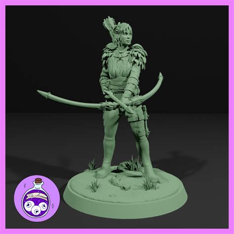 ♀️ Female Wood Elf Ranger・ Stl File For ・cults