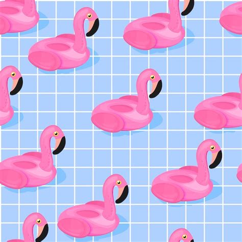 Premium Vector Funny Pool Float Flamingo Vector Illustration Pool Toy