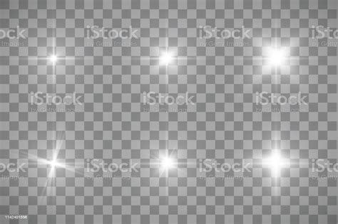 투명 한 배경에 반짝임을 가진 빛나는 빛 효과 별 벡터의 집합입니다 투명 별 개체 그룹에 대한 스톡 벡터 아트 및 기타 이미지 개체 그룹 그라데이션 기술 Istock