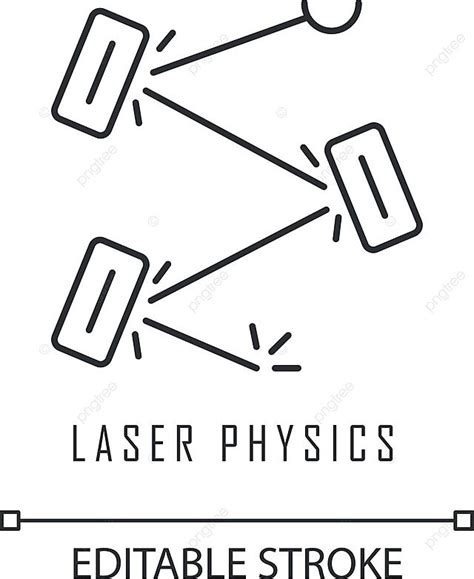 Linear Symbol For Laser Physics And Construction Science Radiation