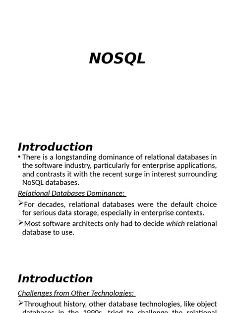 Nosql Pdf No Sql Databases