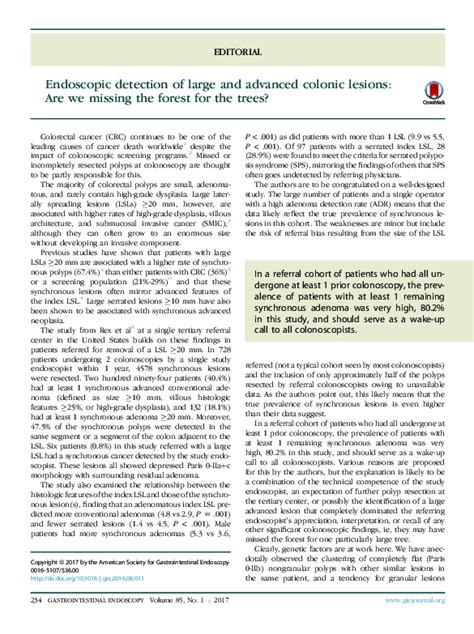 Pdf Enhanced Detection Of Large Colonic Lesions