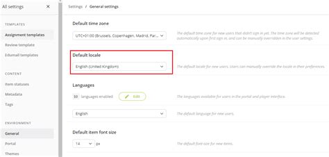 General Settings Televic Education