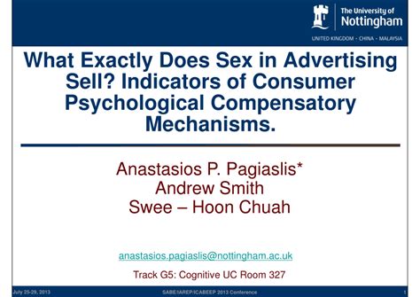 Pdf What Exactly Does Sex In Advertising Sell Indicators Of Consumer Pdf What Exactly Does Sex In Advertising Sell Indicators Of Consumer