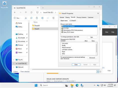 Windows Server 2025 File Server Set File Sharing Advanced Server World