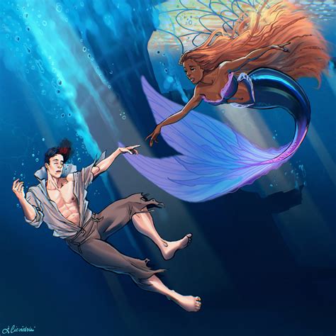 Ariel And Eric Fan Art Her Love Could Hold Up The World — In My