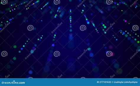 Abstract Digital Science Background A Stream Of Luminous Particles