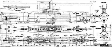 World War I German Uboat Ncrosssection Diagram Of A