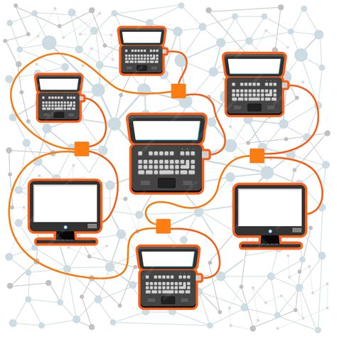 Esquema Abstracto De La Red Informática Moderna Vector Premium