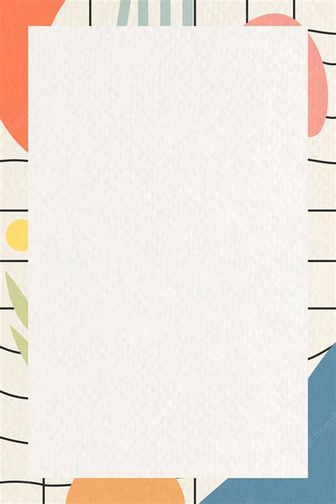 추상 식물 프레임 템플릿 벡터 무료 벡터