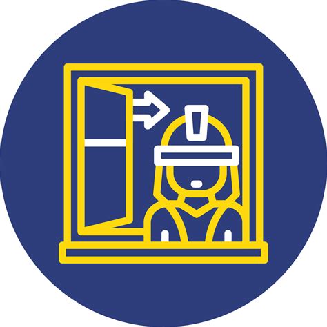 Fire Drill Evacuation Dual Line Circle Icon 39522886 Vector Art At Vecteezy