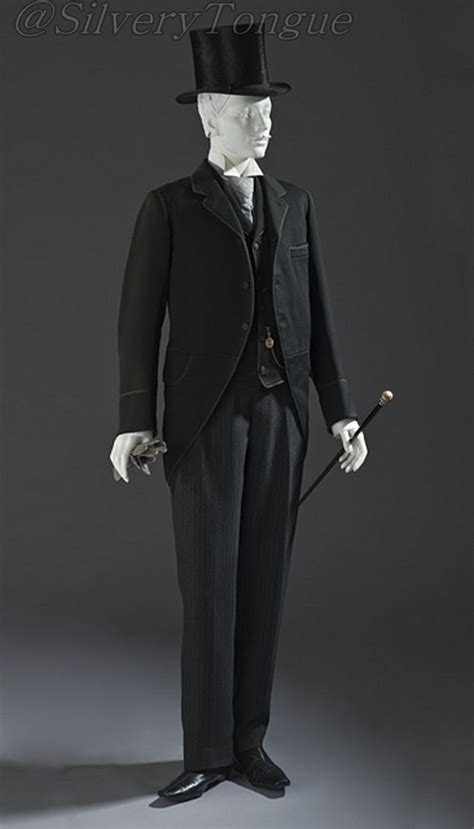 Morning Coat And Vest Ca 1880 England Lacma Victorian Mens Fashion
