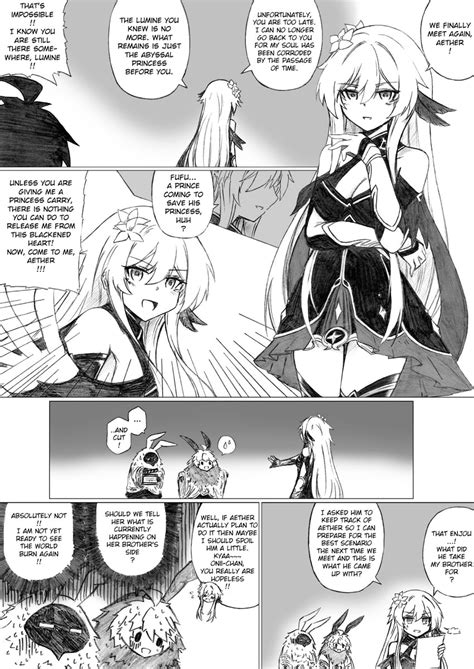 Lumine Aether And Abyss Mage Genshin Impact Drawn By Kurocrimson