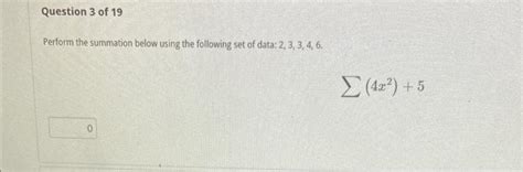 solved perform the summation below using the following set