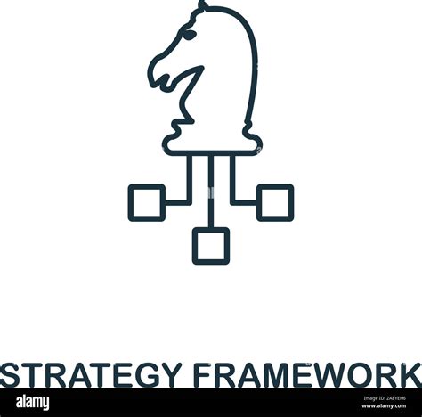 Strategy Framework Icon Line Style Element From Business Strategy
