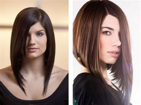 Elongated Bob Photo Without Bangs Below The Shoulders For Long Thin Hair For A Round Face