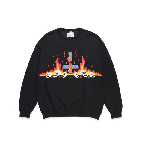 Wacko Maria 넥 페이스 크루 넥 스웨트 셔츠 타입 1 페칭