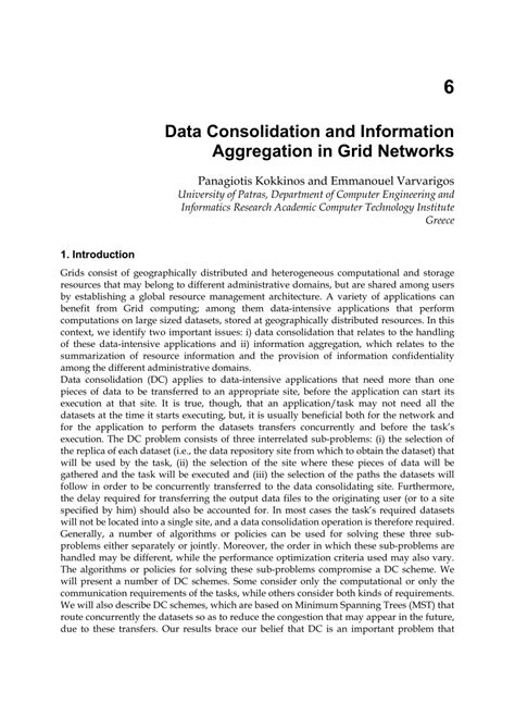 PDF Data Consolidation And Information Aggregation In Grid Networks