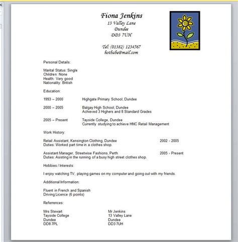 Bad CV Example Resume Examples Cv Examples Resume