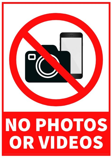 No Photos Or Videos Allowed Notice Poster Template Postermywall
