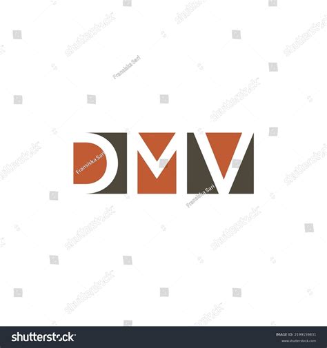 Letter Dmv Logo Design Vector Stock Vector Royalty Free 2199159831