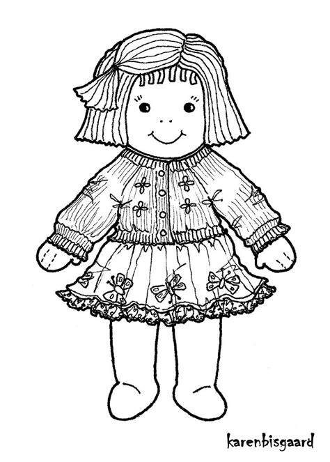 Karen`s Paper Dolls Ditte Paper Doll Dressed To Print In Colours And