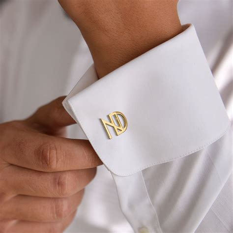 Personalized Overlapping Letter Cufflink Set Of 2 Clothes Accessories