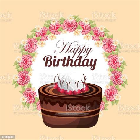 케이크 아이콘입니다 행복 한 생일 디자인입니다 벡터 그래픽 0명에 대한 스톡 벡터 아트 및 기타 이미지 0명 1 꽃 식물 Istock