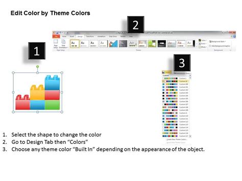 1013 Business Ppt Diagram 6 Stages Lego Blocks For Data Visualization Powerpoint Template