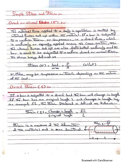 Simple Stress And Strain Pdf