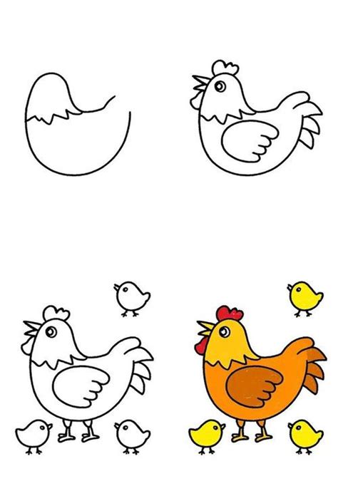 萌鸡妈妈图片简笔画（10张） 简笔画图片大全