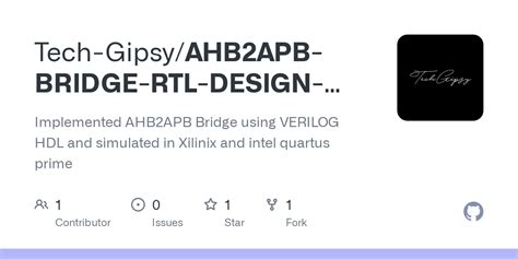 github tech gipsy ahb2apb bridge rtl design using verilog hdl implemented ahb2apb bridge