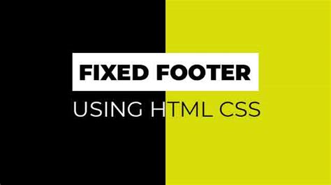 Fixed Footer At Bottom