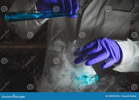 A Woman Scientist Performing Organic Reaction Under Fuming Condition In