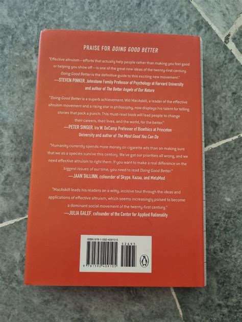 Doing Good Better How Effective Altruism Can Help You Make A Difference Hobbies And Toys Books