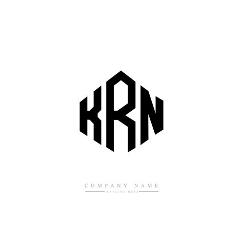Design De Logotipo De Letra Krn Com Forma De Polígono Krn Polígono E Design De Logotipo Em