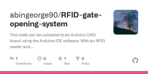 GitHub Abingeorge RFID Gate Opening System This Code Can Be Uploaded To An Arduino UNO