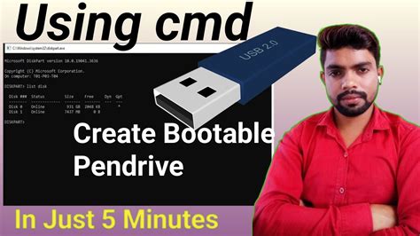 How To Create Bootable Pendrive For Windows Using Cmd II Cmd Se Bootable Pendrive Kaise