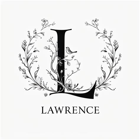 Elegant Nature Inspired Monogram Letter L With Floral Accents Monogram Playground