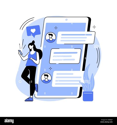 Messaging Application Abstract Concept Vector Illustration Stock Vector Image And Art Alamy