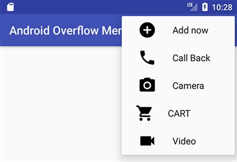 How To Create An Overflow Menu Not On The Toolbar Xamarin Forms Stack Overflow