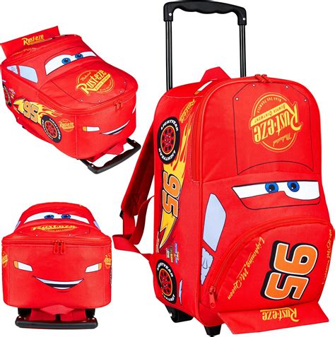Disney Cars Lightning Mcqueen Carry On Luggage With Wheels