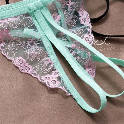 Landl Lingerie Women Sexy Bikini Lace Erotic Bra Crotchless Thong Plus