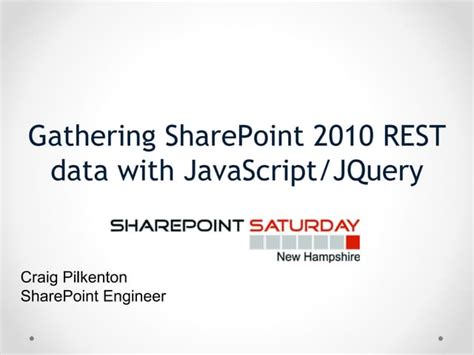 Sharepoint 2010 Rest With Javascript And Jquery Ppt