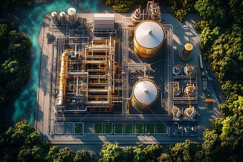 하수 플랜트의 파이프 라인