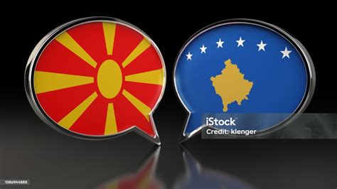 연설 거품과 마케도니아와 코소보 플래그입니다 3 차원 일러스트 레이 션 0명에 대한 스톡 사진 및 기타 이미지 0명 3차원 형태 Eurozone Istock
