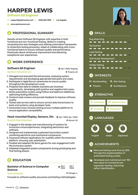 10 Software Qa Engineer Resume Samples And Templates For 2025